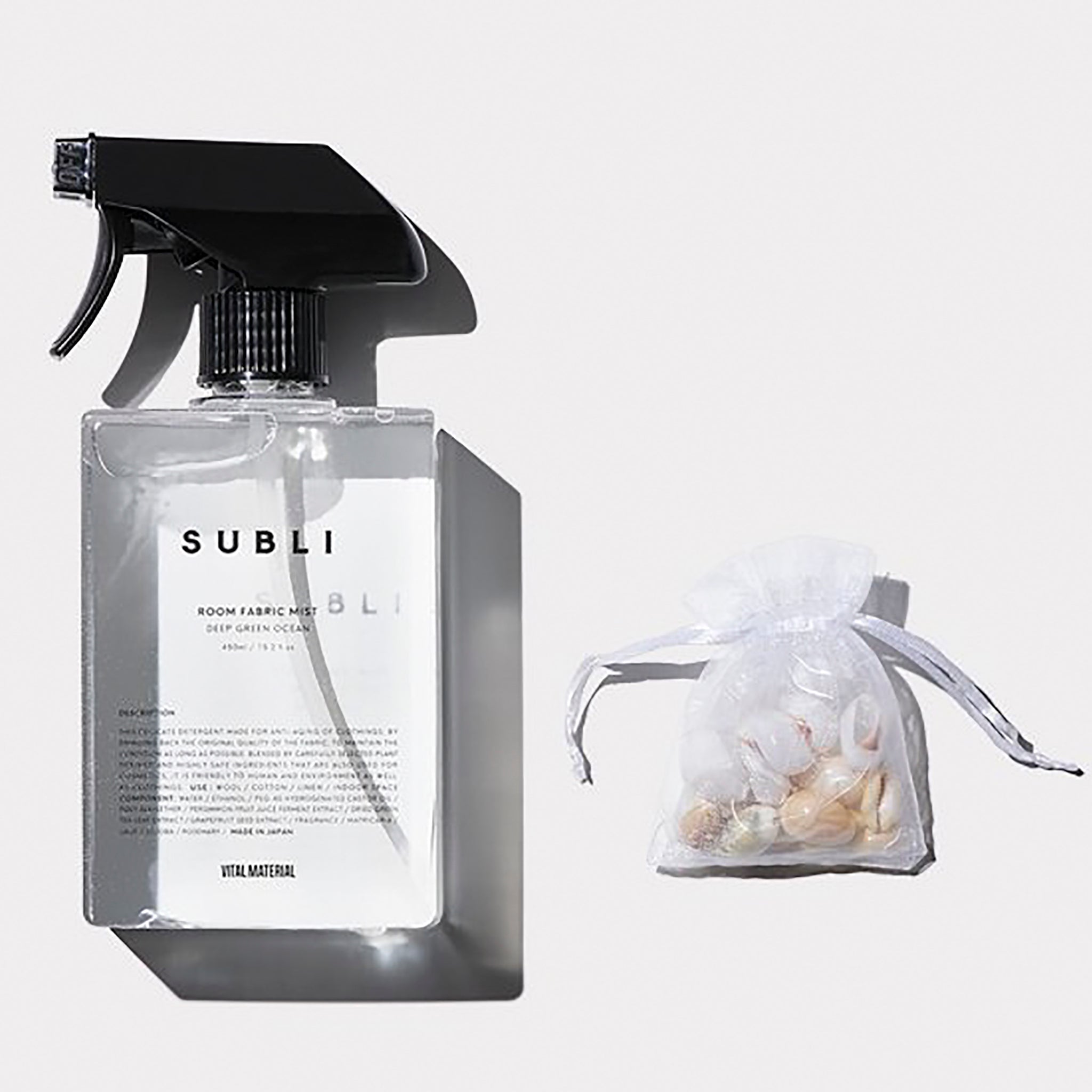 ルーム&ファブリックミスト ディープグリーンオーシャン 450ml SUBLI / サブリ VITAL MATERIAL | SUBLI / サブリ VITAL MATERIAL ...