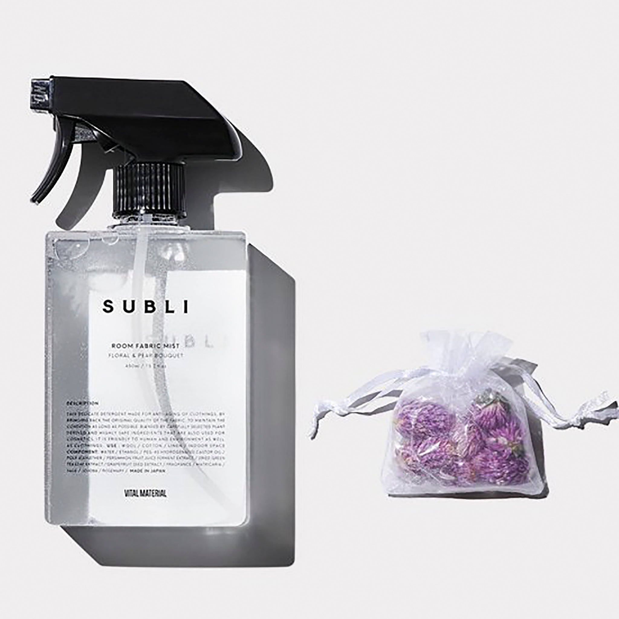 ルーム&ファブリックミスト フローラル&ペアブーケ 450ml SUBLI / サブリ VITAL MATERIAL | SUBLI / サブリ VITAL MATERIAL ...